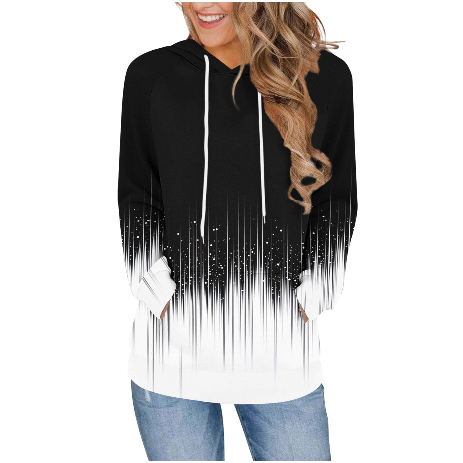 cocolona Womens Hoodies Long Sleeve Drawstring Hooded Sweatshirts Fall ...