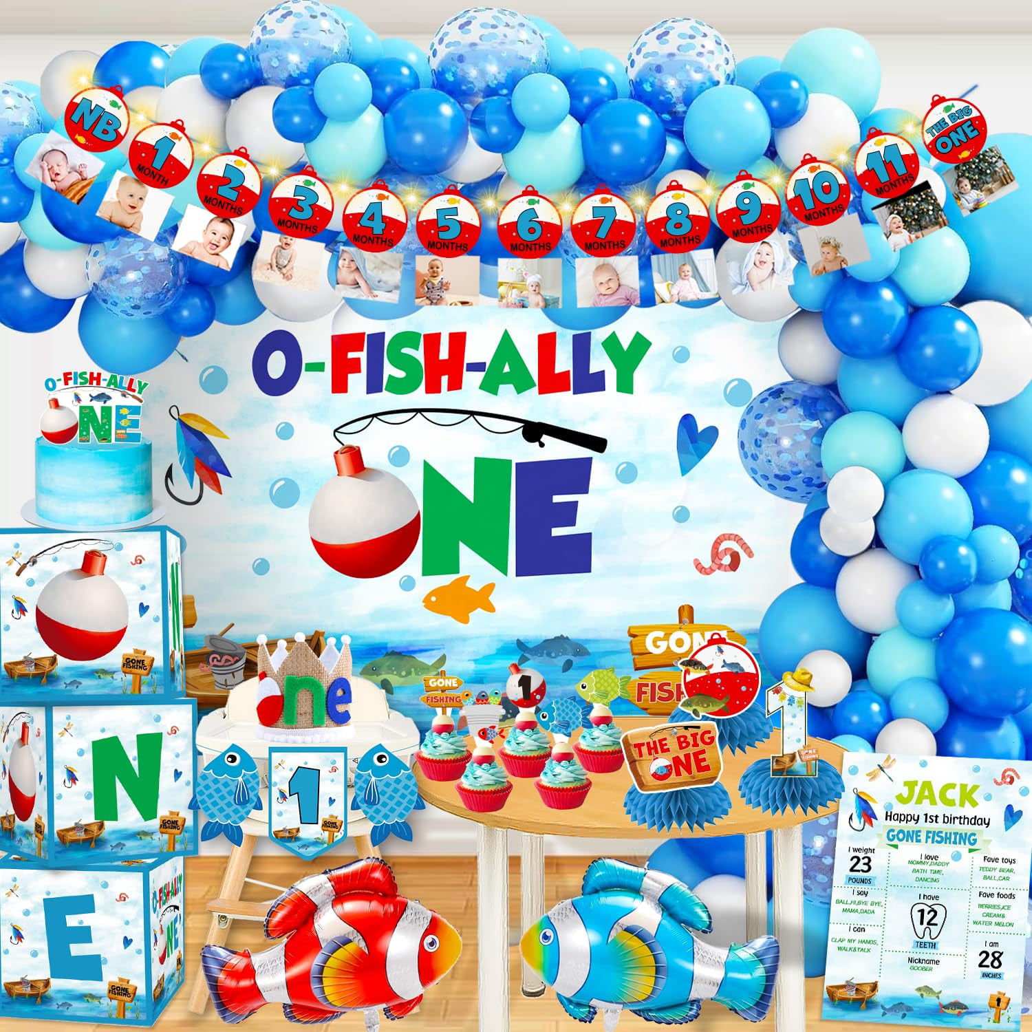 cocomigo 117Pcs Ofishally Birthday Decorations, SMRO Fishally First ...