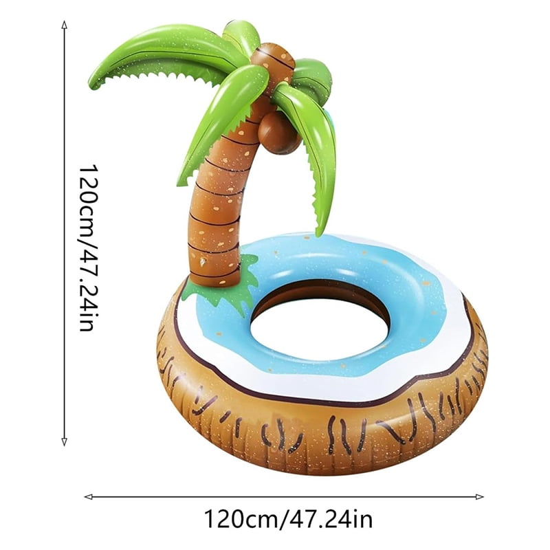 coconut tree inflatable floating raft swimming ring backrest lounger ...