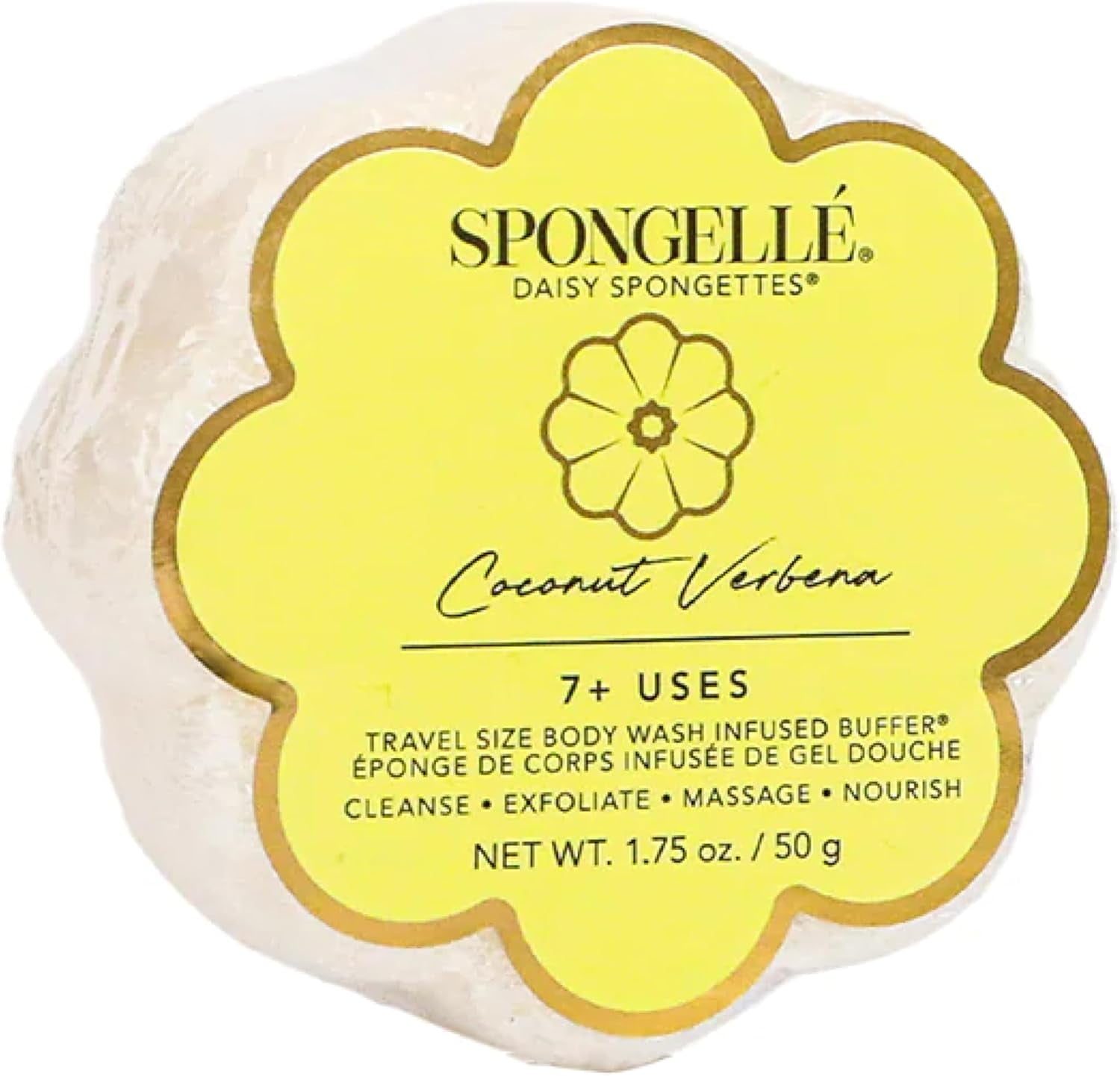 SPONGELLÉ Daisy Spongette Body Wash Infused Buffer Travel Soap Sponge ...