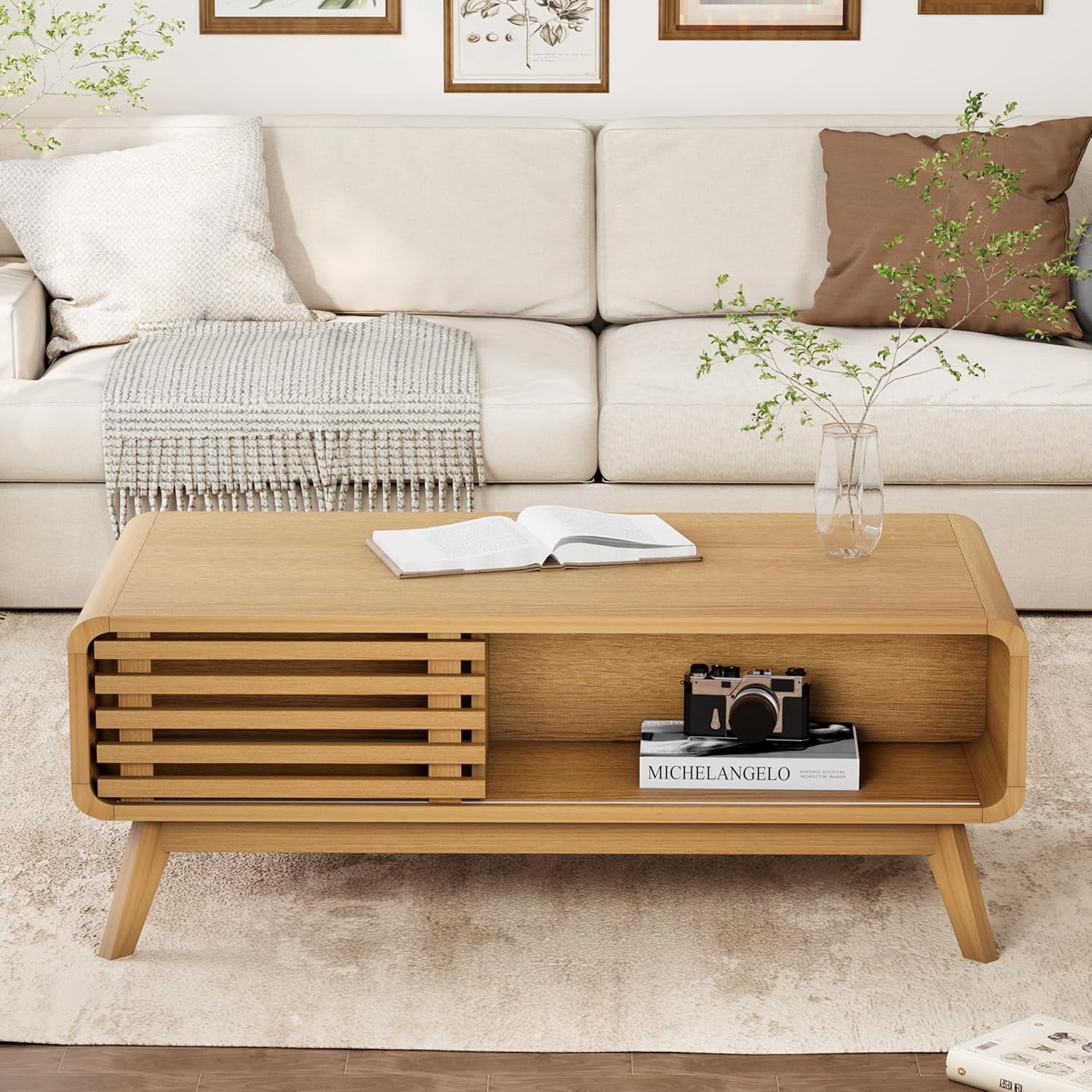 **coffee table,mid century modern table with storage,sliding fence door ...