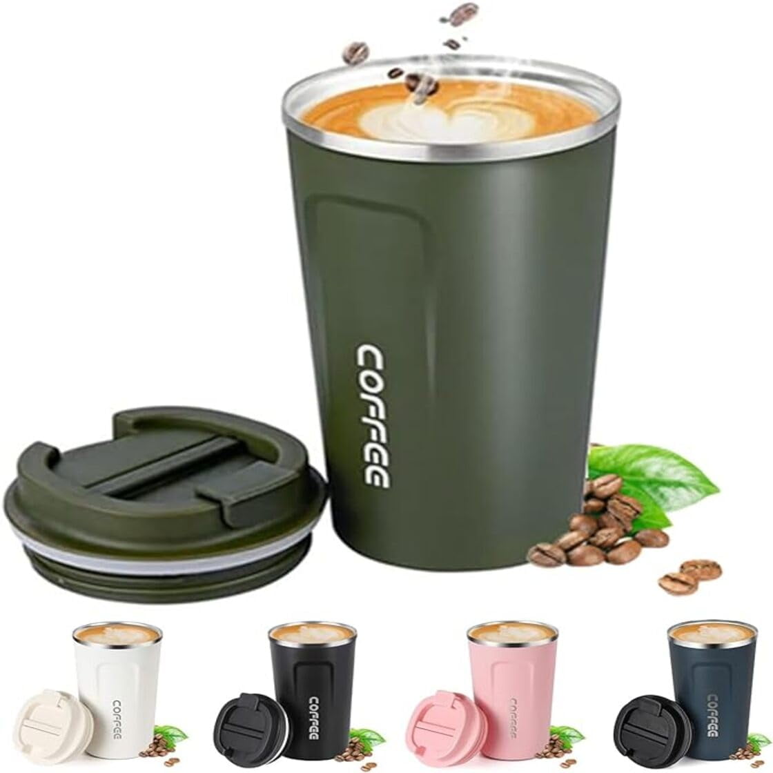coku 510ml Stainless Steel Thermal Coffee Travel Mug Vacuum Flask Insulated Tumbler with ...