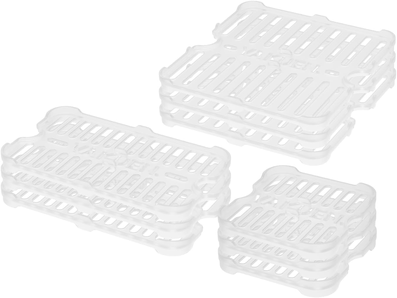 colander tray 9pc set storage containers, 3pc shape, plastic, bpa free ...