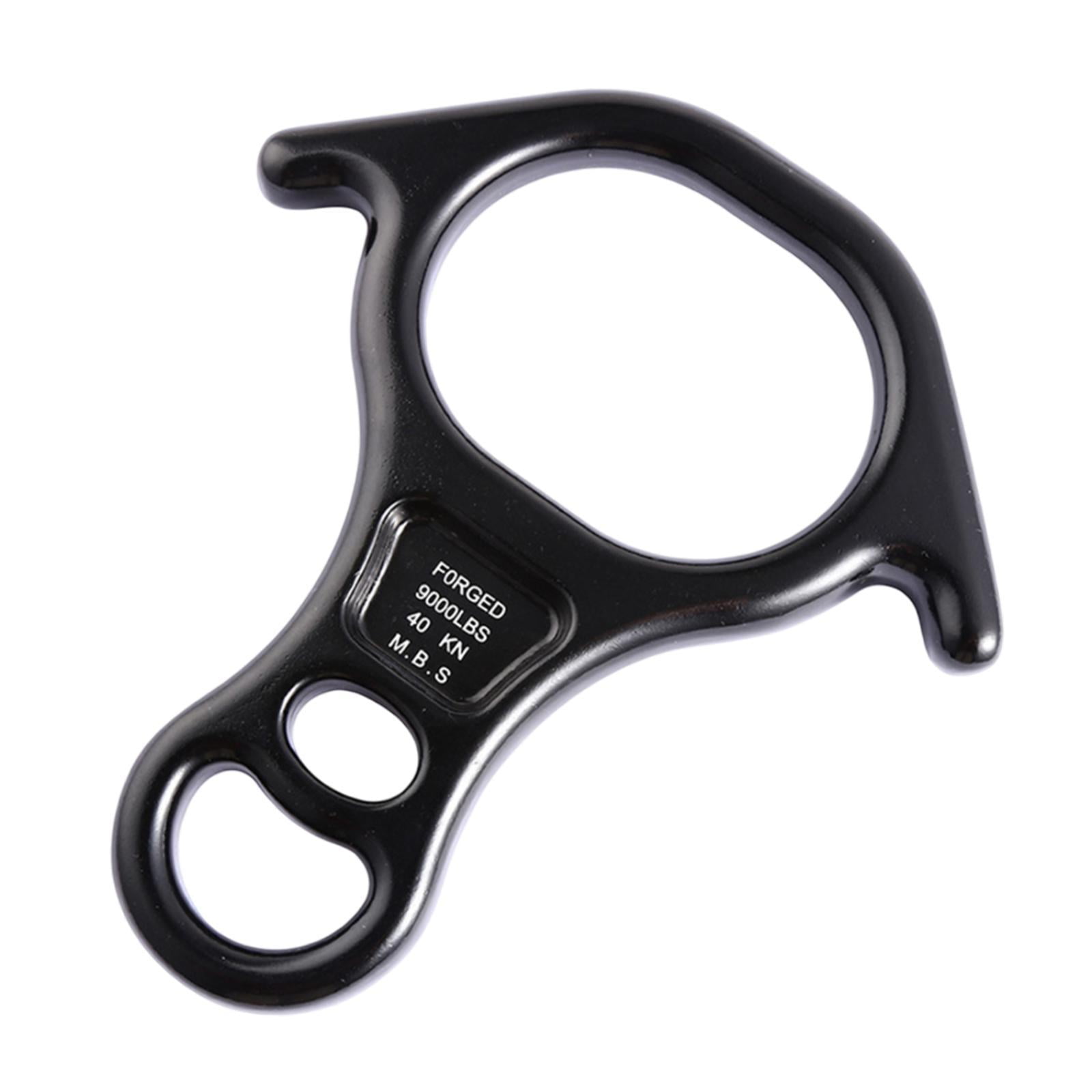 colaxi 40kN 8 Shape Descender Rappelling Gear Aluminum Alloy Versatile Professional for Black ...