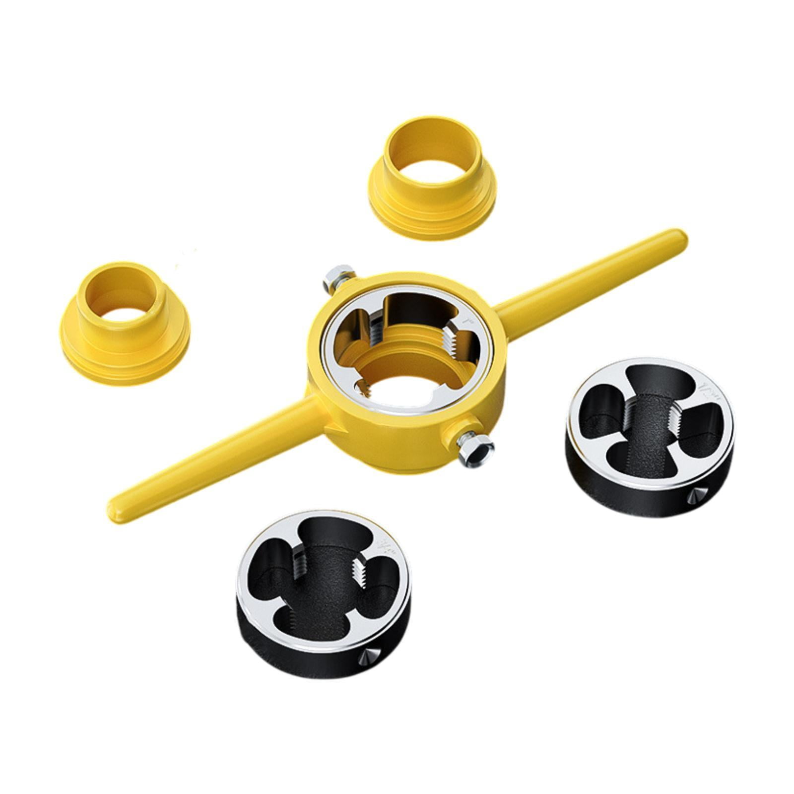 colaxi 6 Pieces PVC Pipe Threader Plumbing Tool 1/2 3/4 1 inch Dies for ...