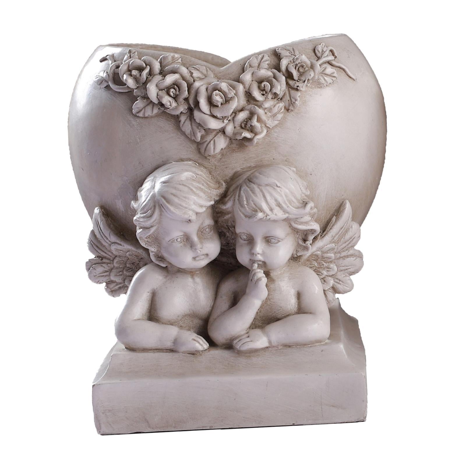 colaxi Angel Figurine Flower Pot Sculpture Decorative Planter Plant Pot ...