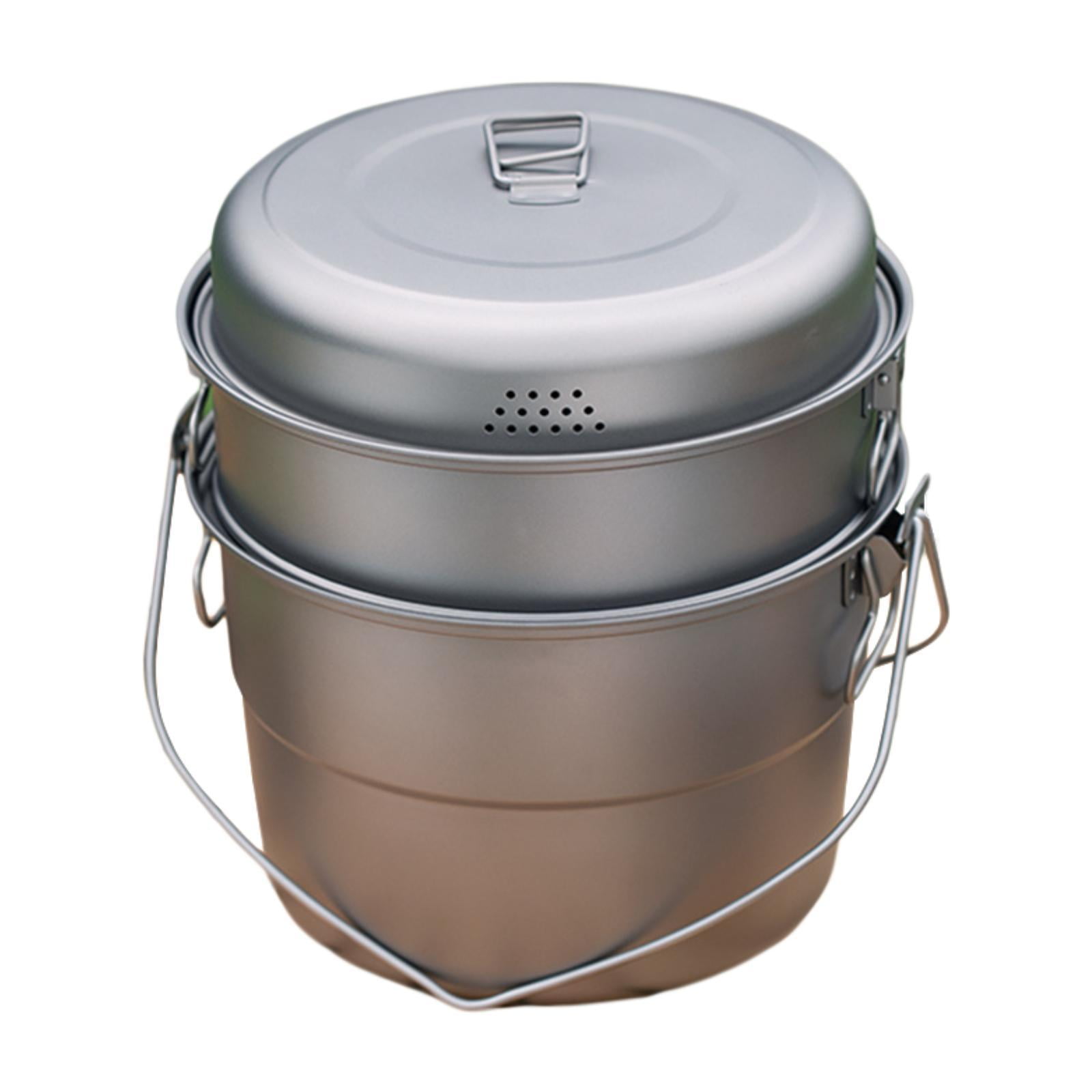 colaxi Camping Hanging Pot Campfire Cookware 5.5 L Capacity Stockpot ...