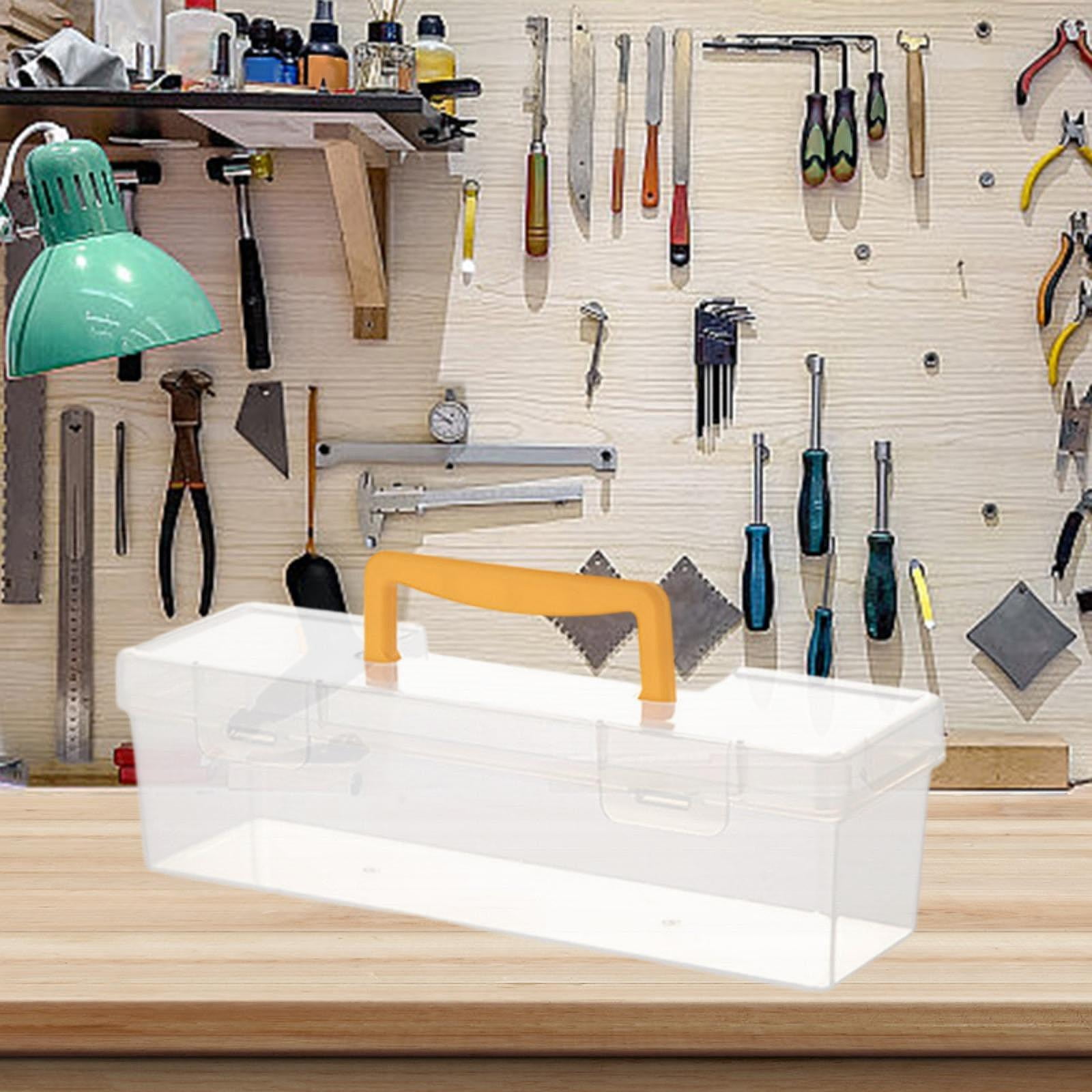 colaxi Clear Tool Box with Handle Container Case Bin Hardware Storage ...