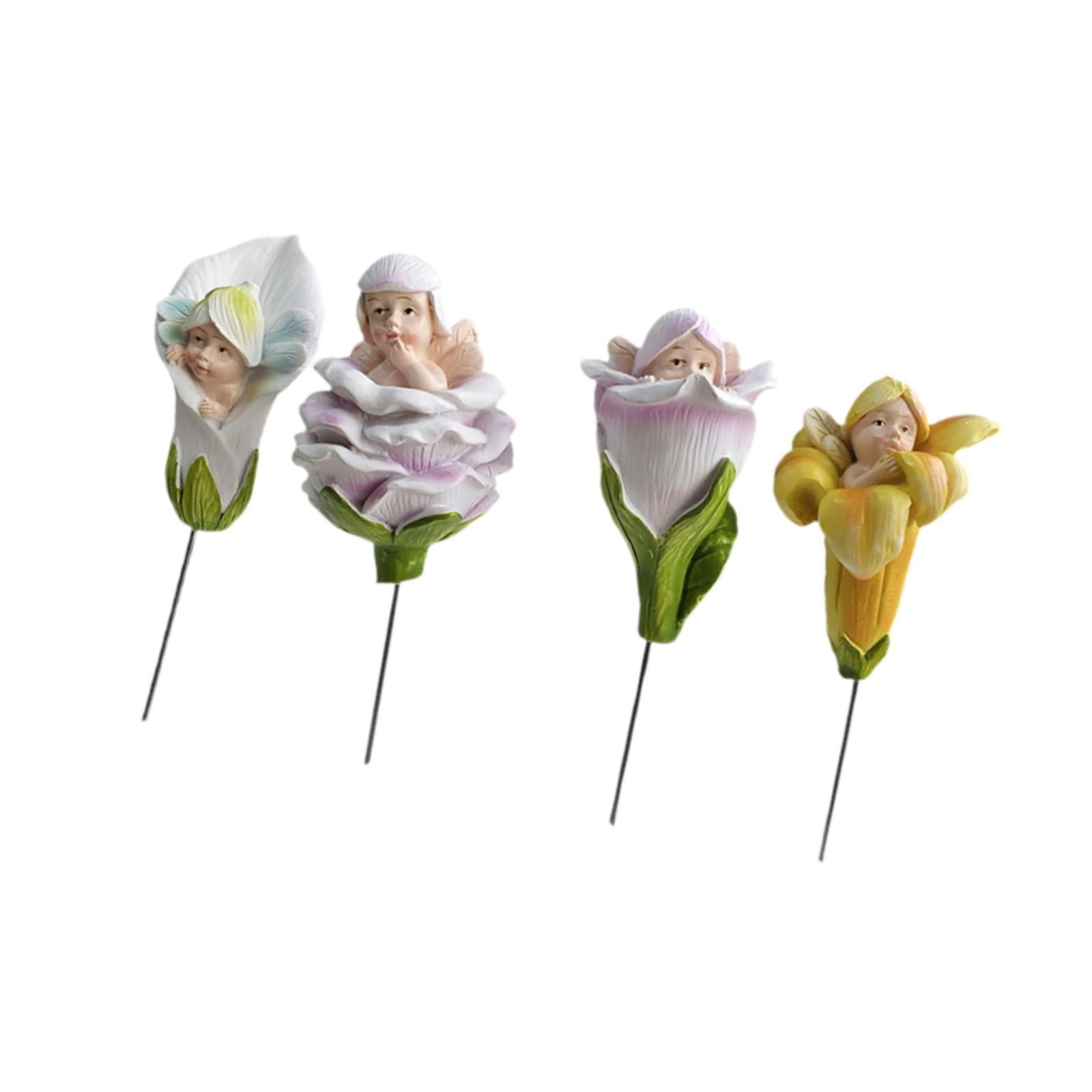colaxi Fairy Plant Pot Stake Stakes Miniature Statues Ornaments ...