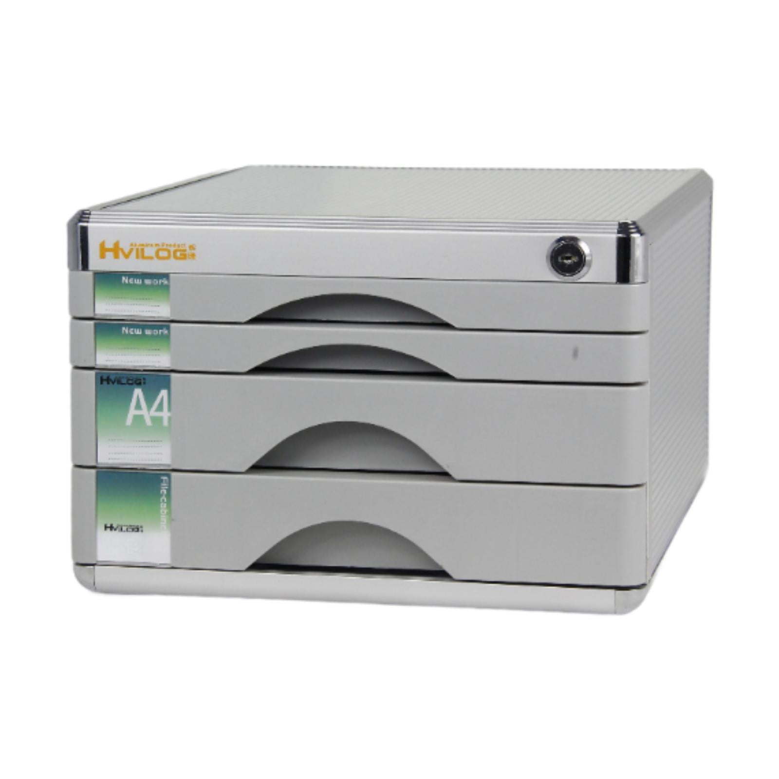 colaxi File Cabinet Desktop Drawer Filing Cabinet Lockable Aluminum ...