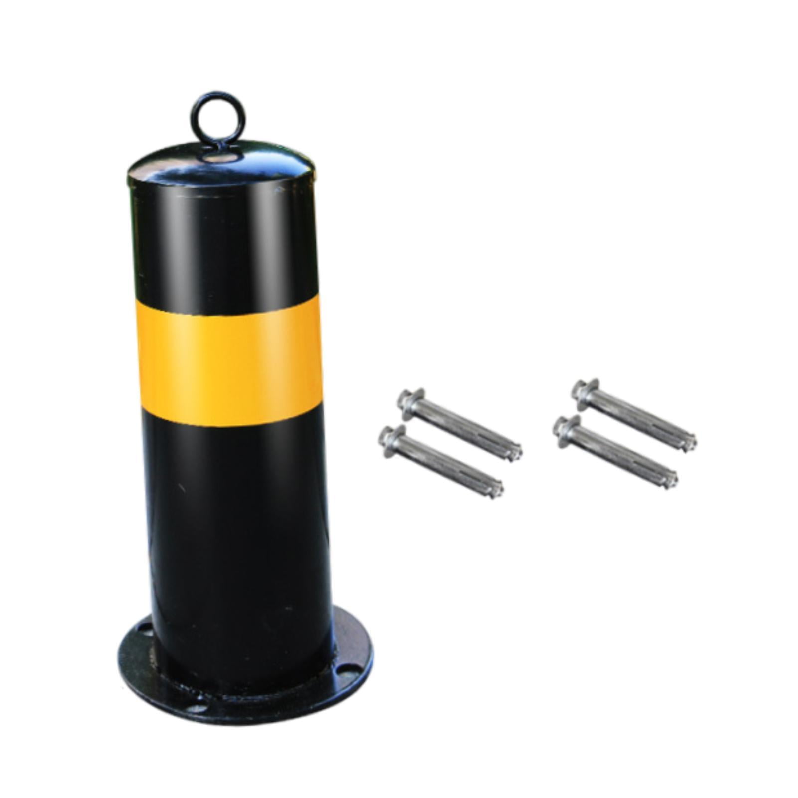 colaxi Metal Bollard Parking Barrier Driveway Security Post Yellow and ...