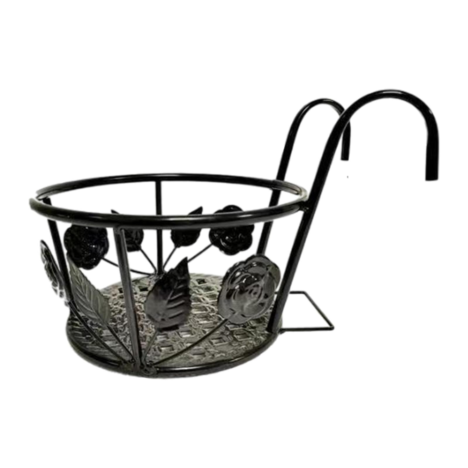colaxi Metal Railing Flower Pot Holder Small Hanging Railing Plant ...