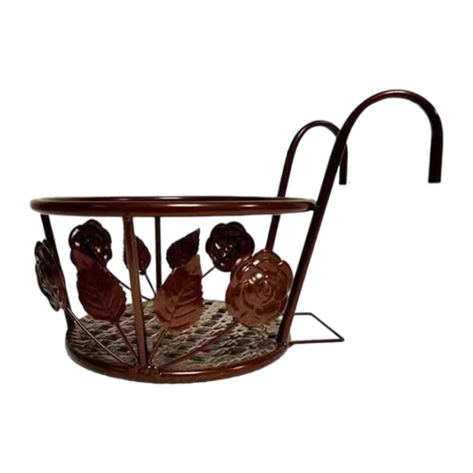 colaxi Metal Railing Flower Pot Holder Small Hanging Railing Plant ...