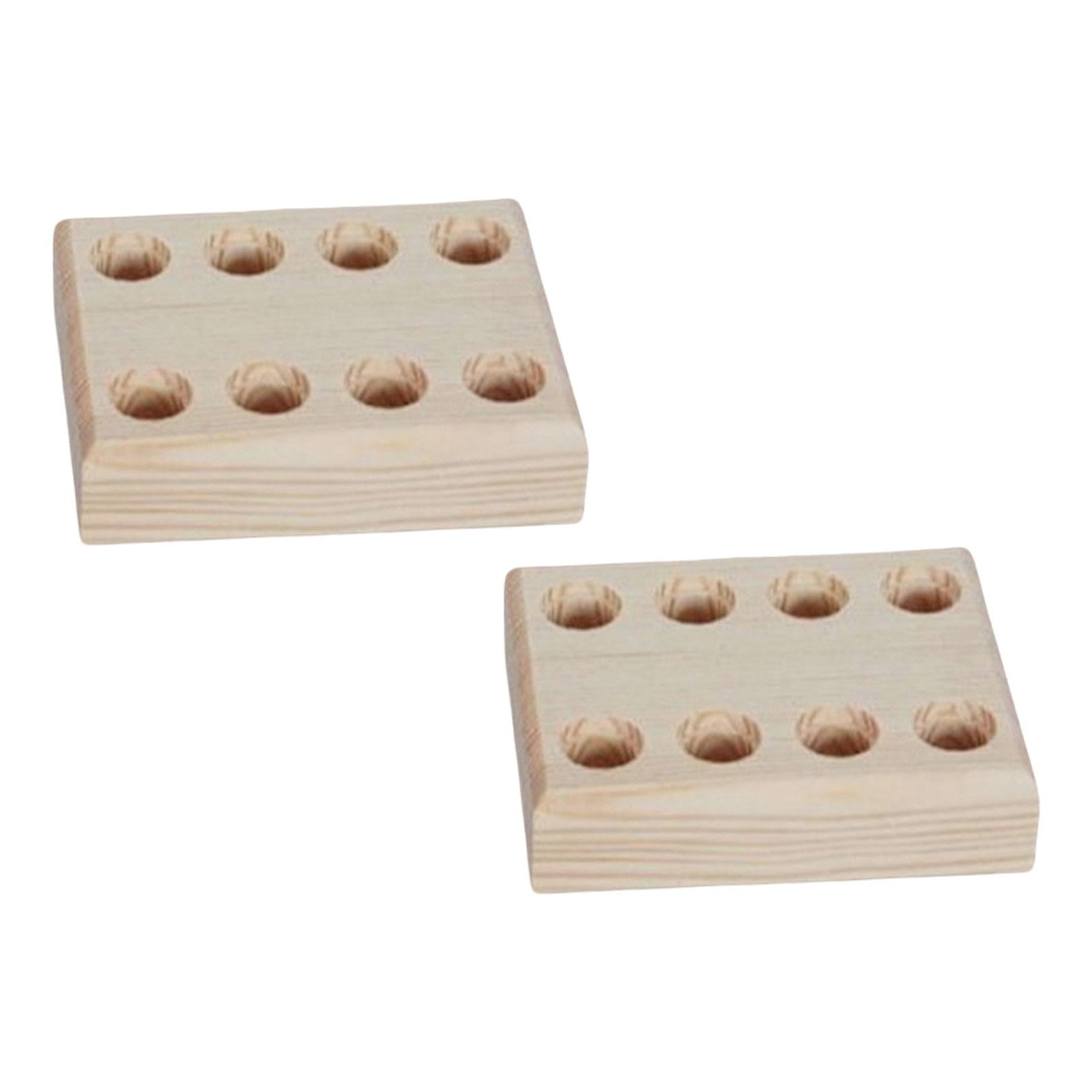 colaxi Ornamental Rack Rack Hardwood Zabler Holder with 8 Holes Station ...