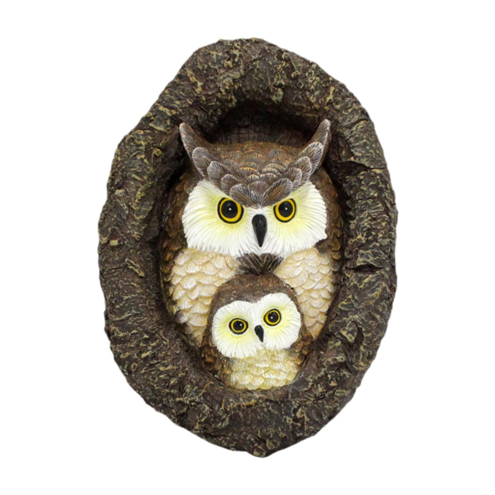 colaxi Owl Face Tree Hugger Garden Peeker Present Garden Statues Yard ...