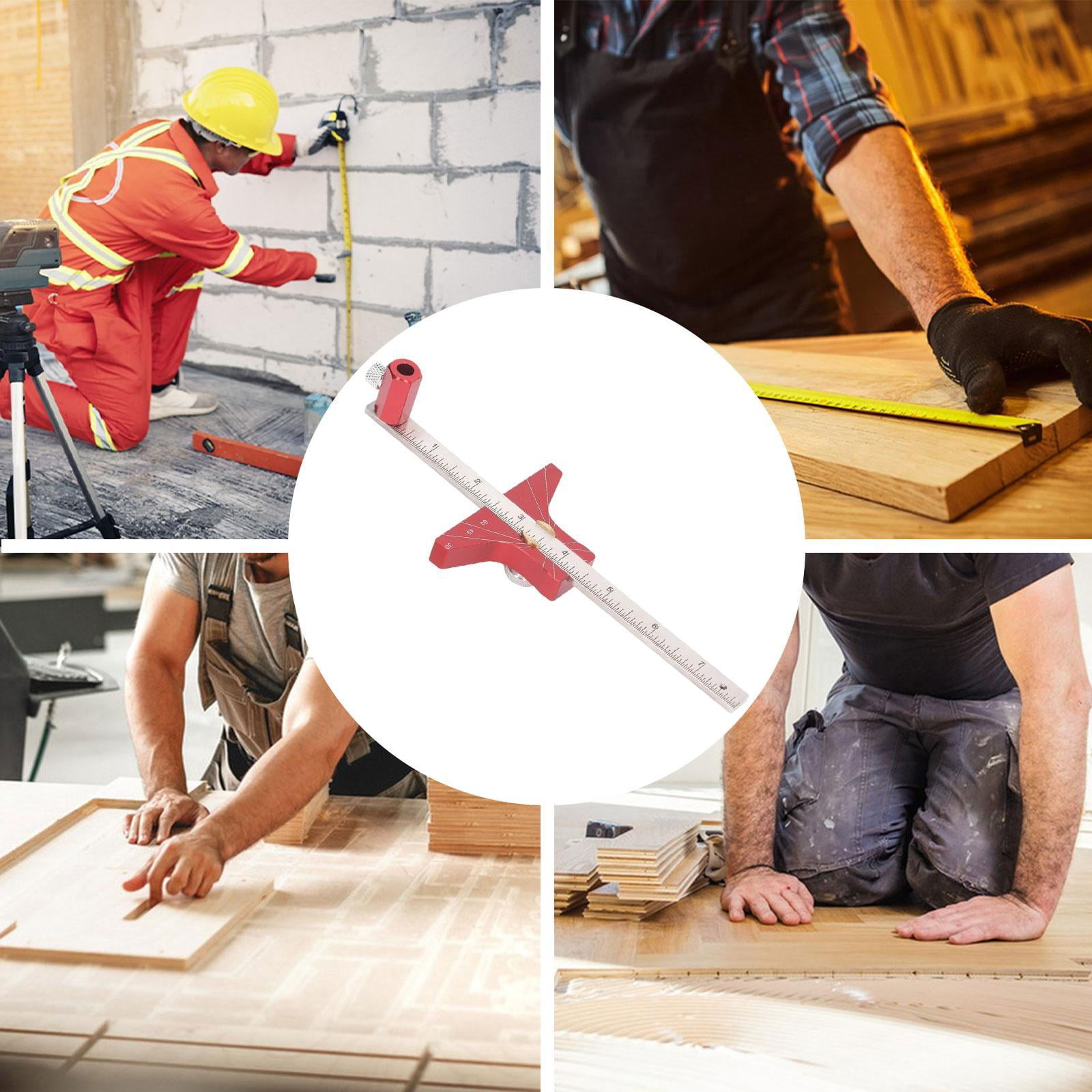 colaxi Ruler Adjustable Line Drawing for Woodworker Carpentry Measuring ...