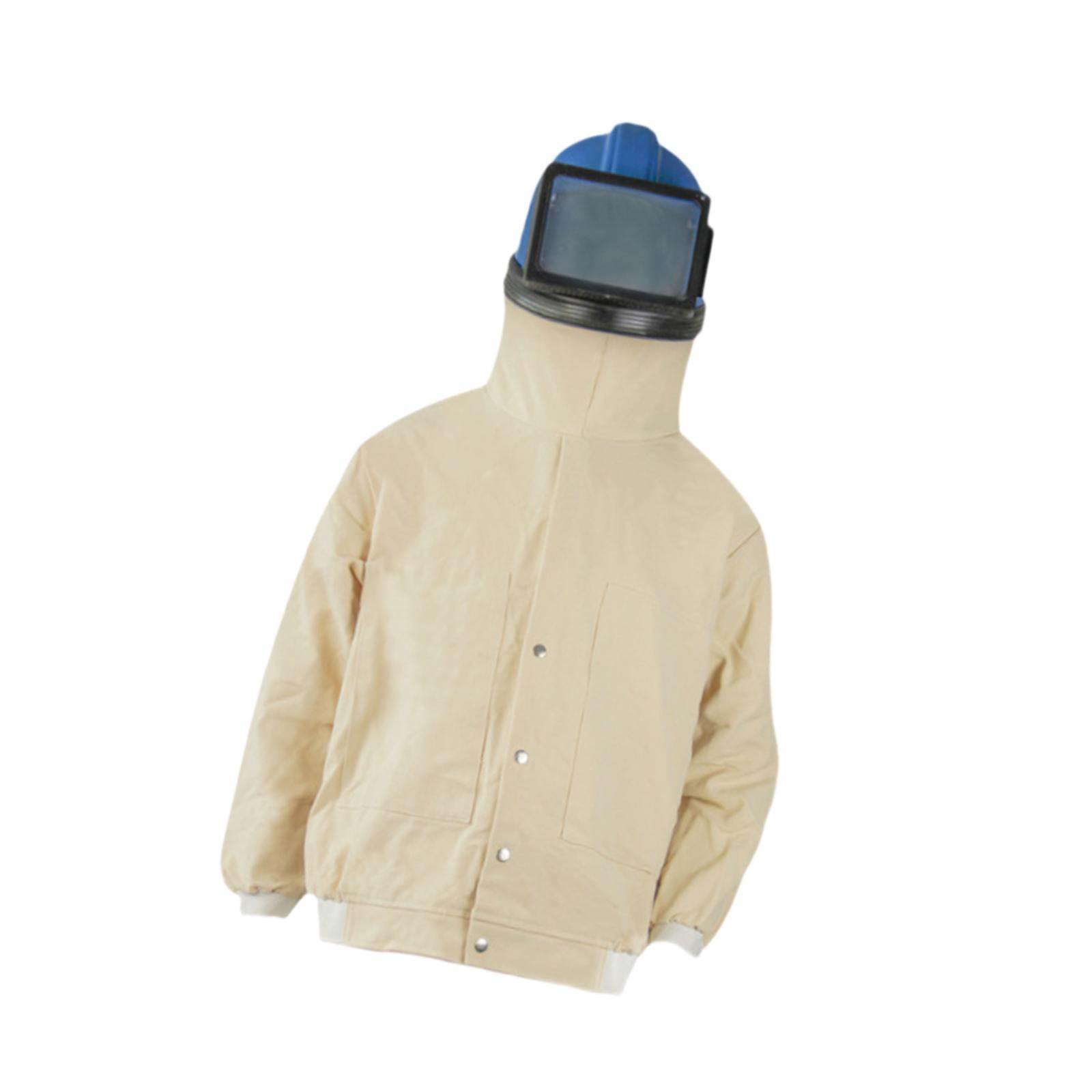 colaxi Sand Blasting Suit Jacket Blast Suit with Sandblast Helmet ...