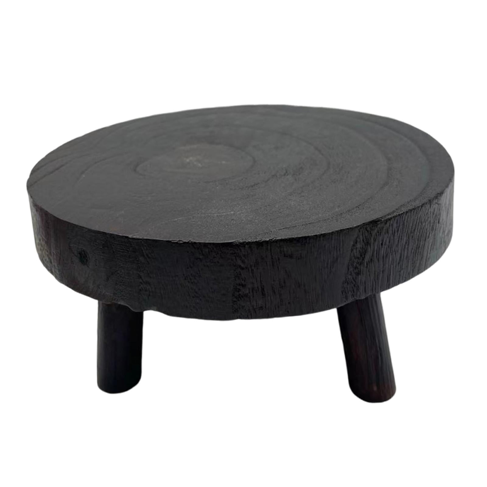 colaxi Wooden Planting Stand, Round Wood Riser Planter Planter Planter ...