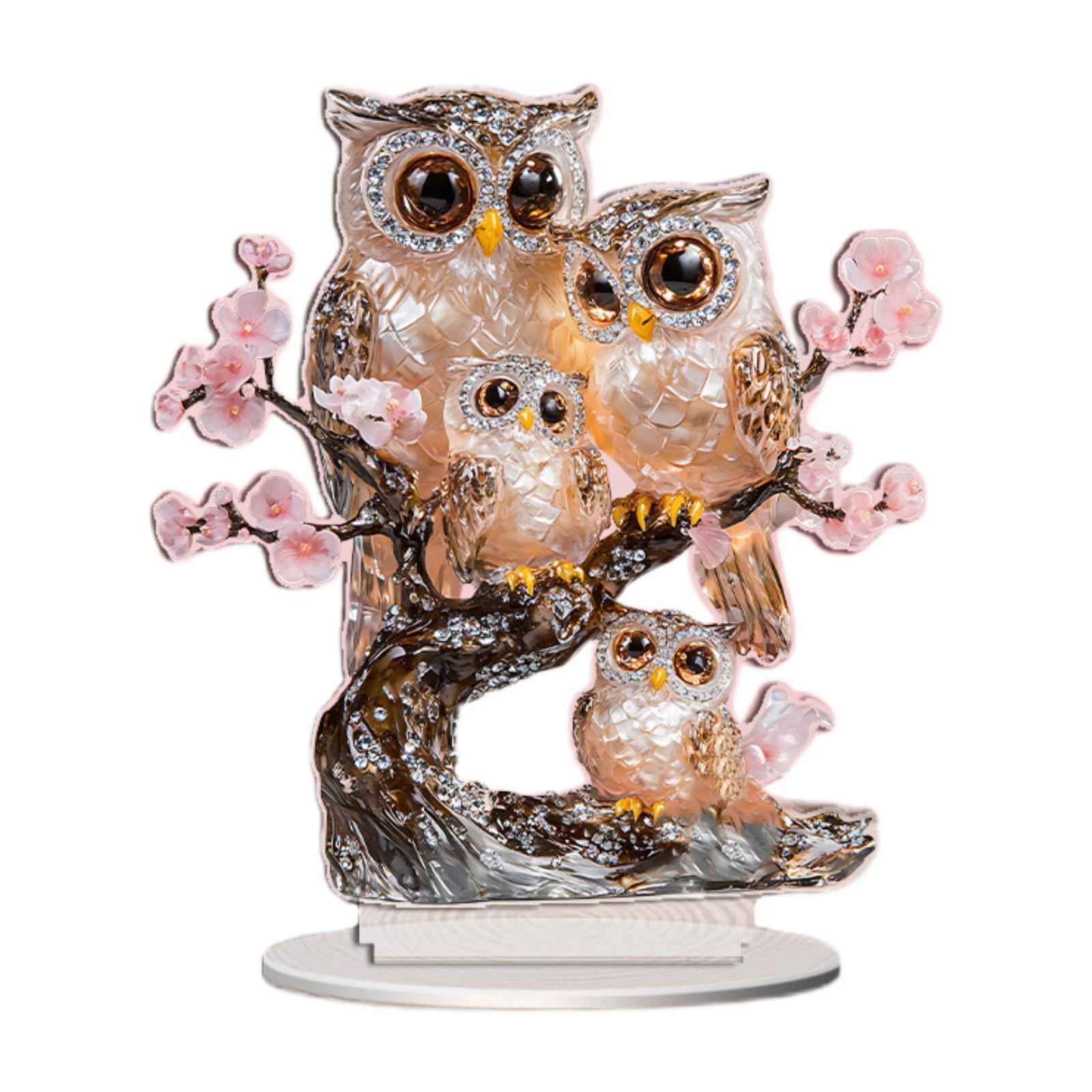 colcolo 2D Owl Acrylic Sign Collectible Decorative Plaque for Fireplace ...