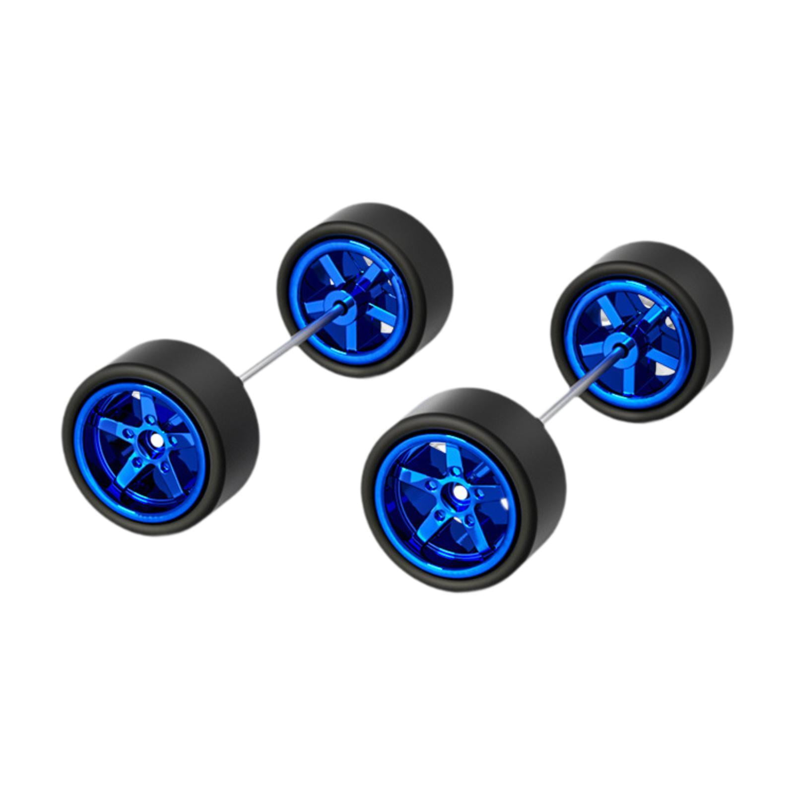 colcolo 2Pcs 1/64 Professional RC Car Wheels and Tires for Car Models ...