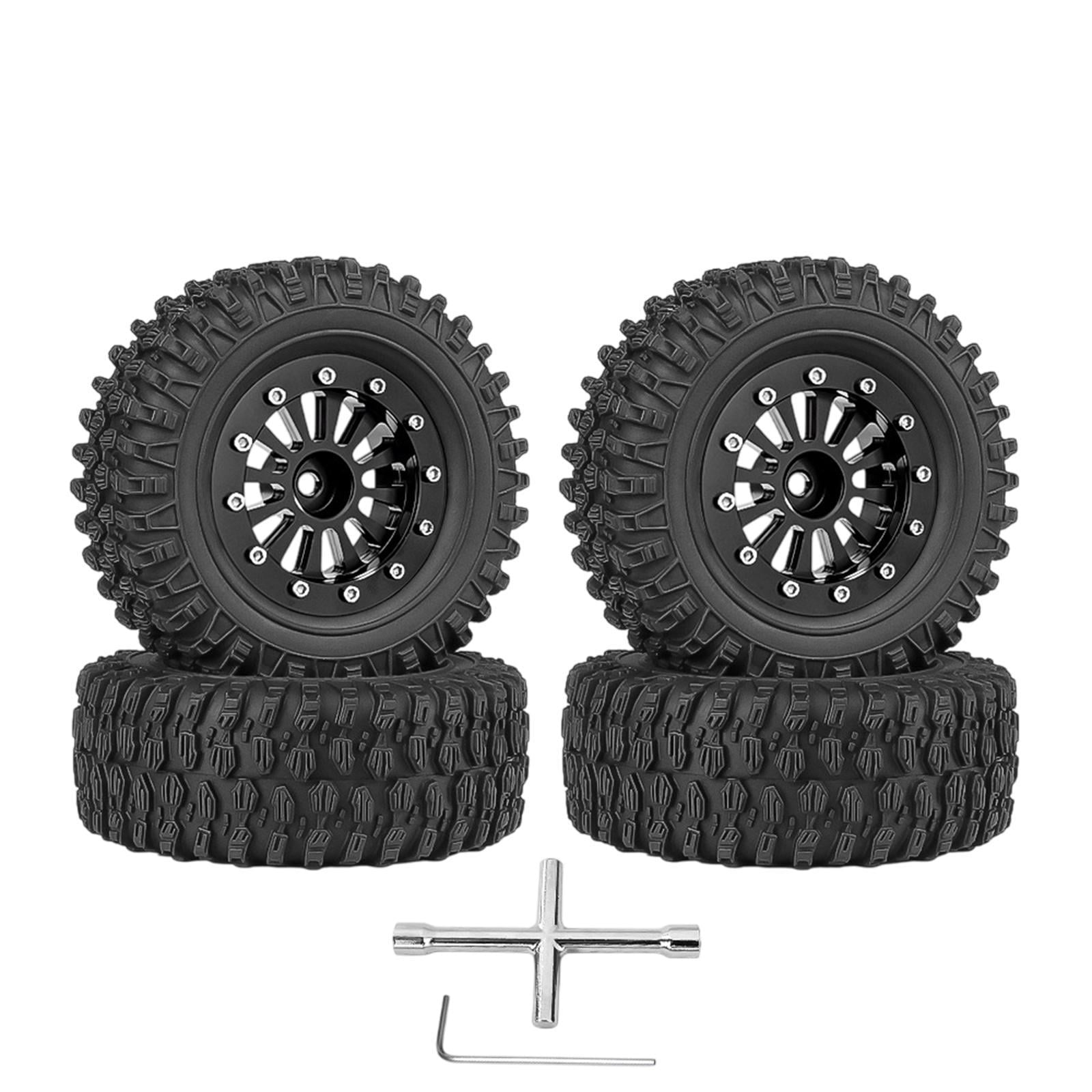 colcolo 4 Pieces RC Wheels and Tires RC Crawler Car Tires Professional ...