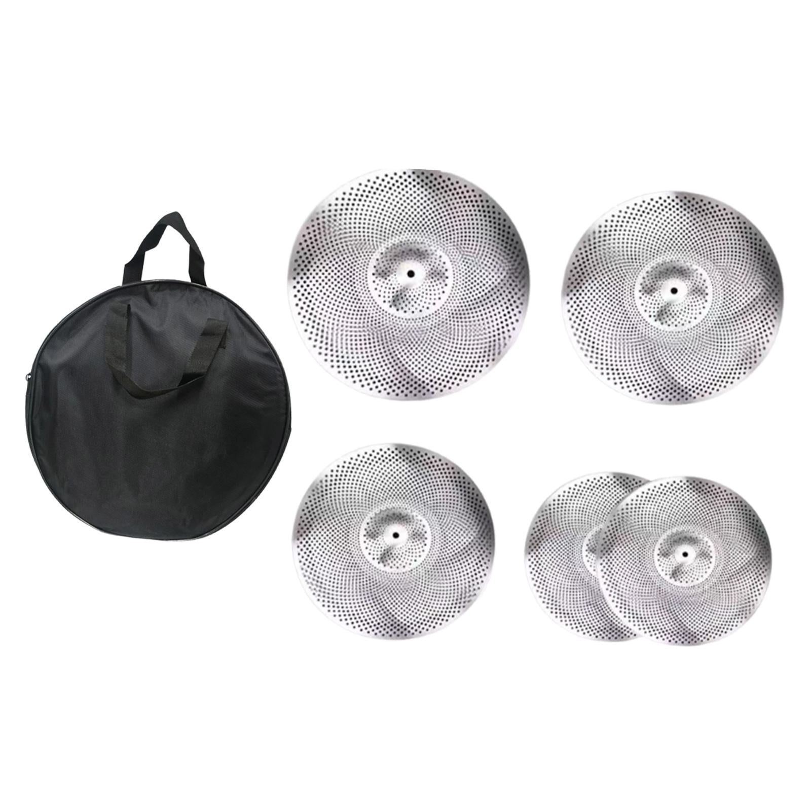 colcolo 5 Pieces Low Volume Cymbals Pack Weak Sound Absorbing for Drums ...