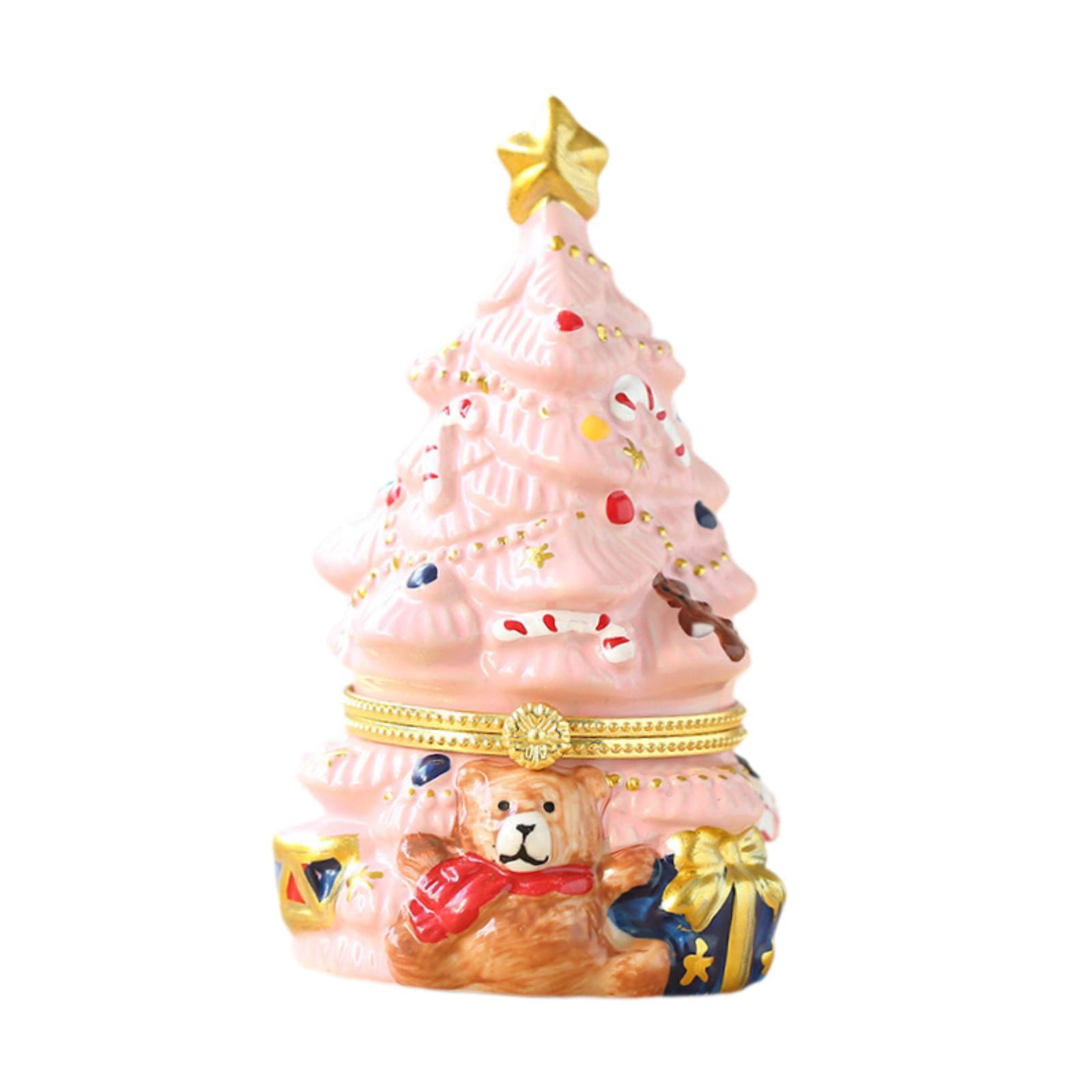colcolo Christmas Tree Jewelry Box Ceramic Xmas Tree Ornament for ...