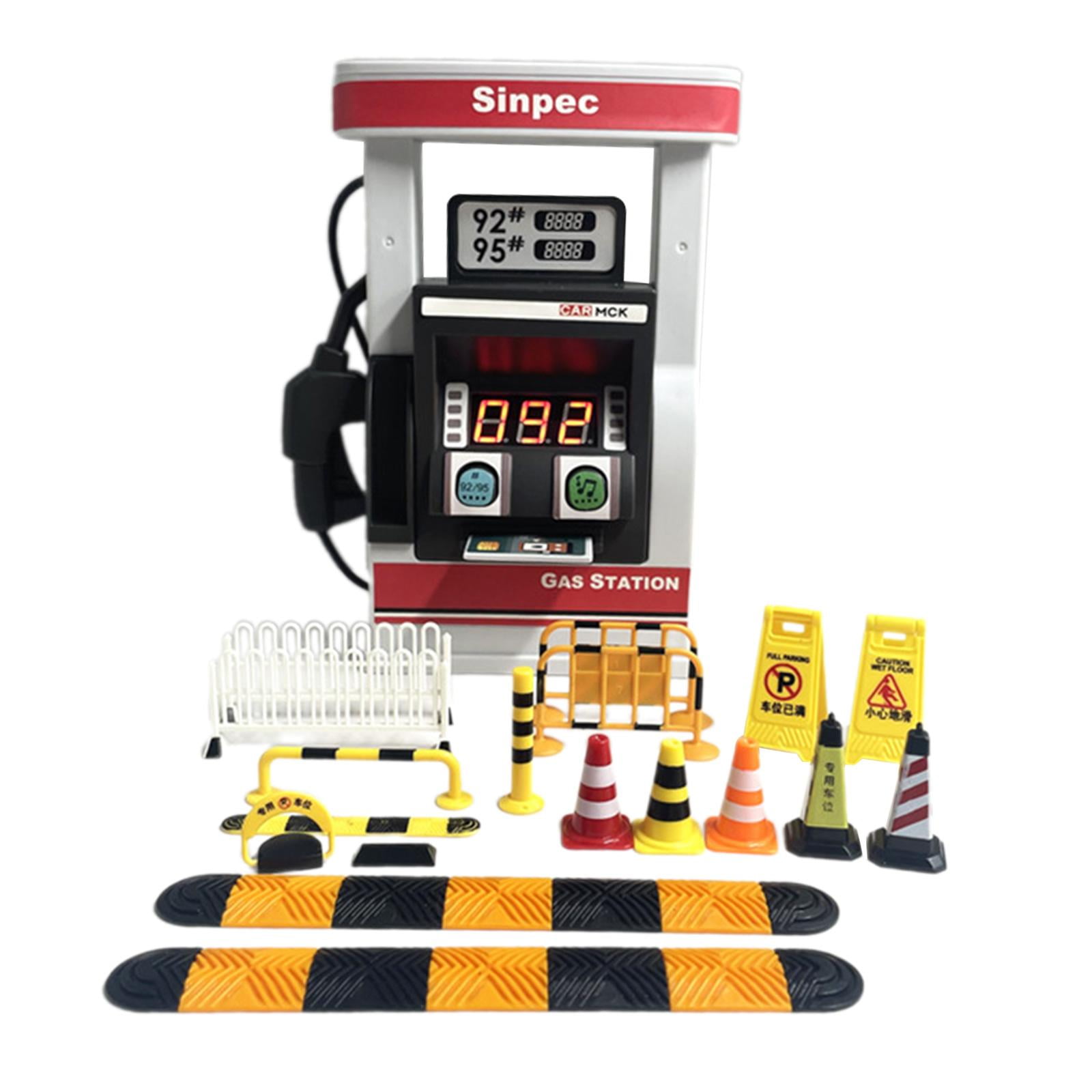 colcolo Gas Station Mini Traffic Cones Road Signs Game for Children ...