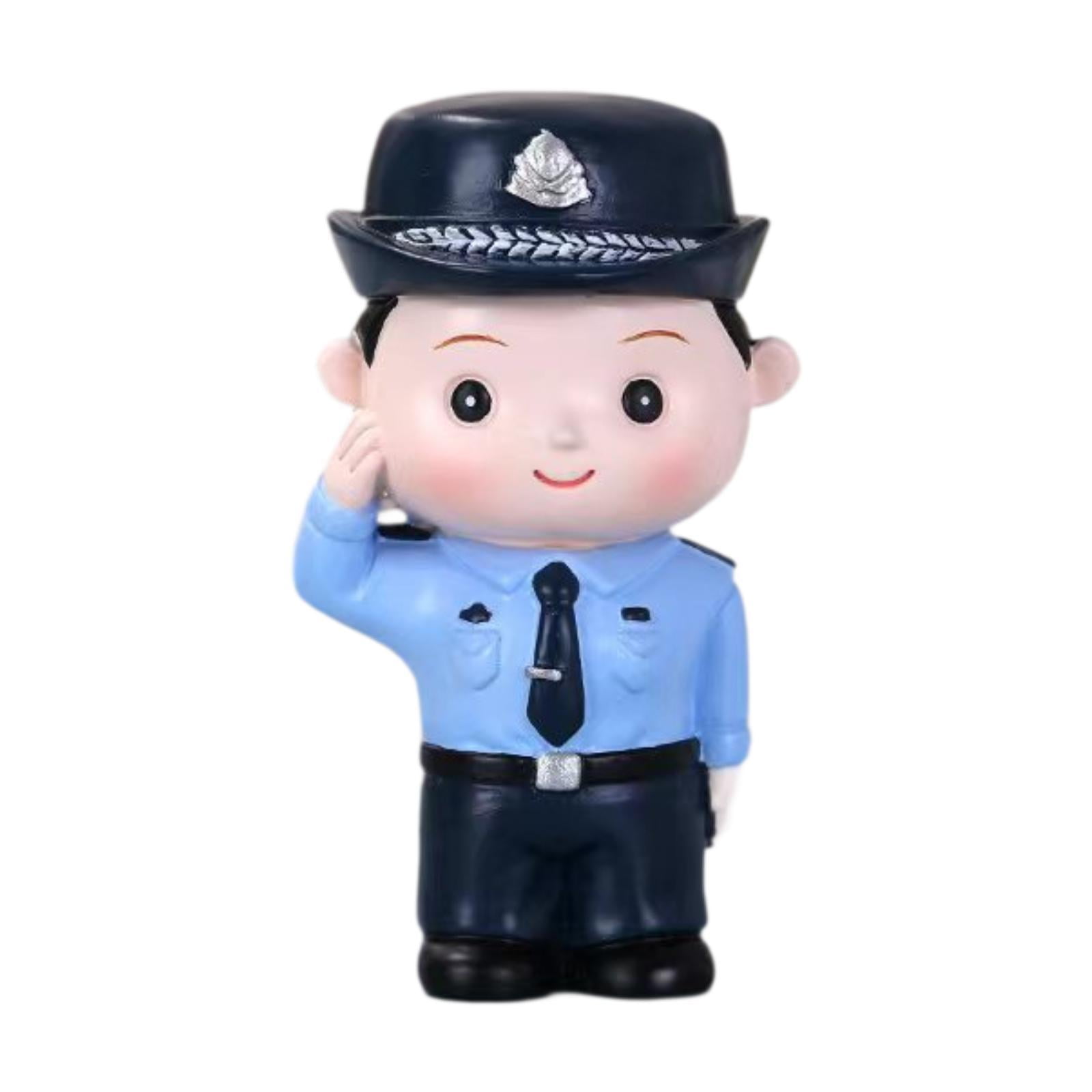 colcolo Hand Painted Police Figurine Collection for Dollhouse Miniature ...