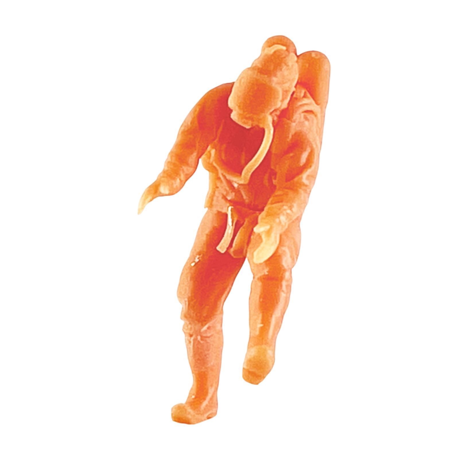 colcolo Resin 1/64 Scale Figures Firefighter Figurine Photography Prop ...