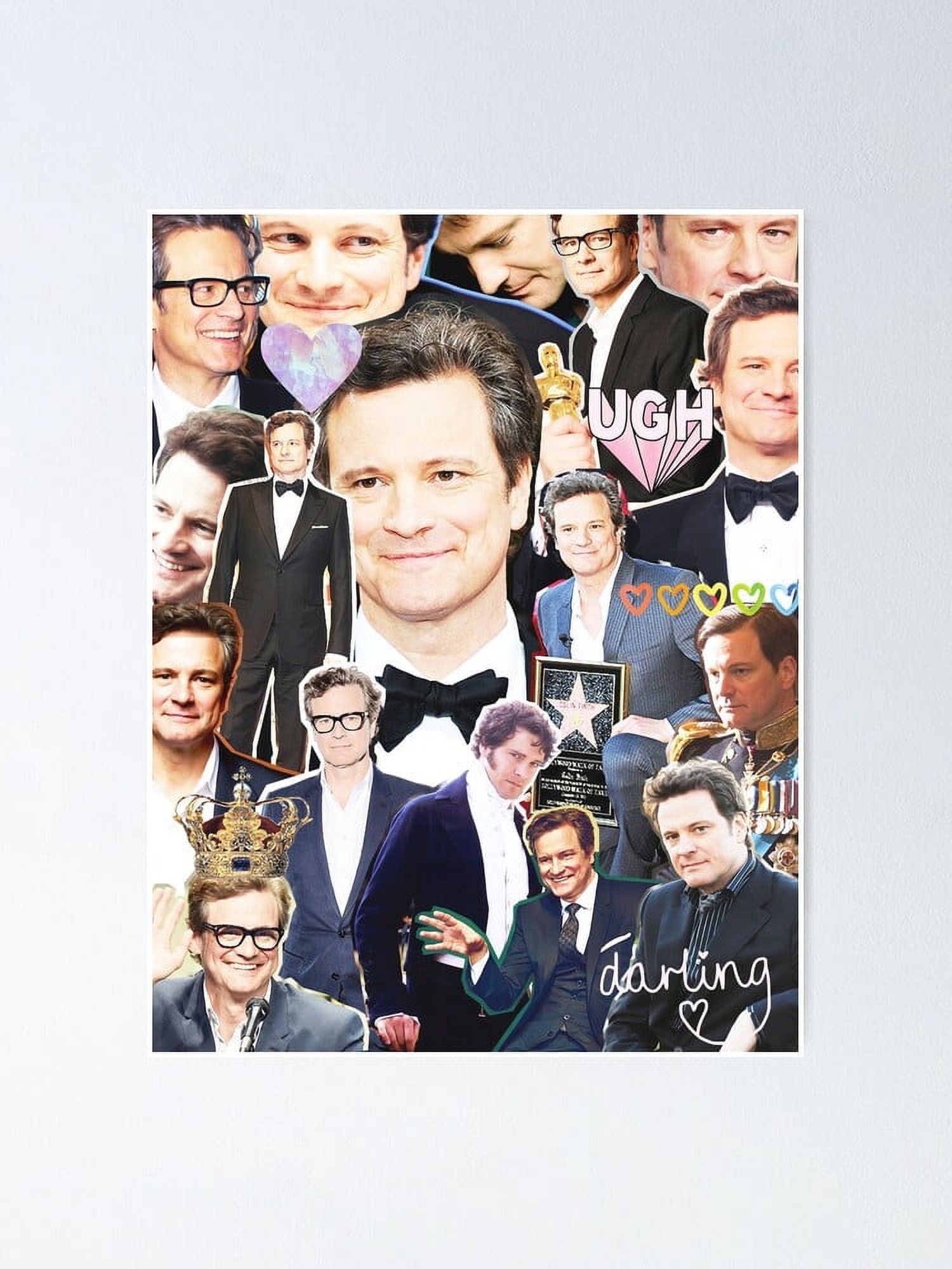 colin firth collage Fashion Art Decor Frame - Walmart.com