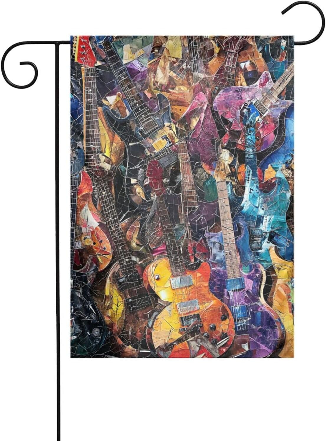 collage of guitars Garden Flags Double Sided,Garden Flags for All ...