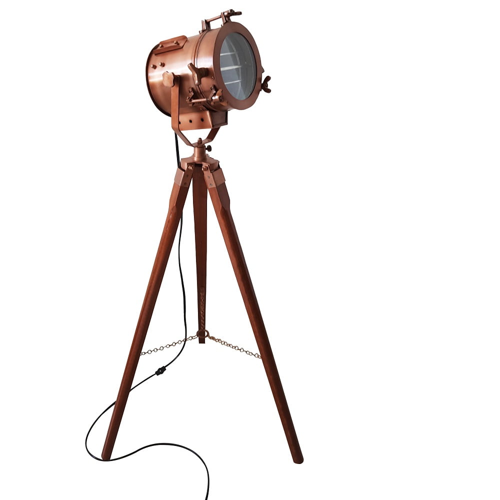 collectiblesBuy Wooden Tripod Searchlight Lamp Floor Standing ...
