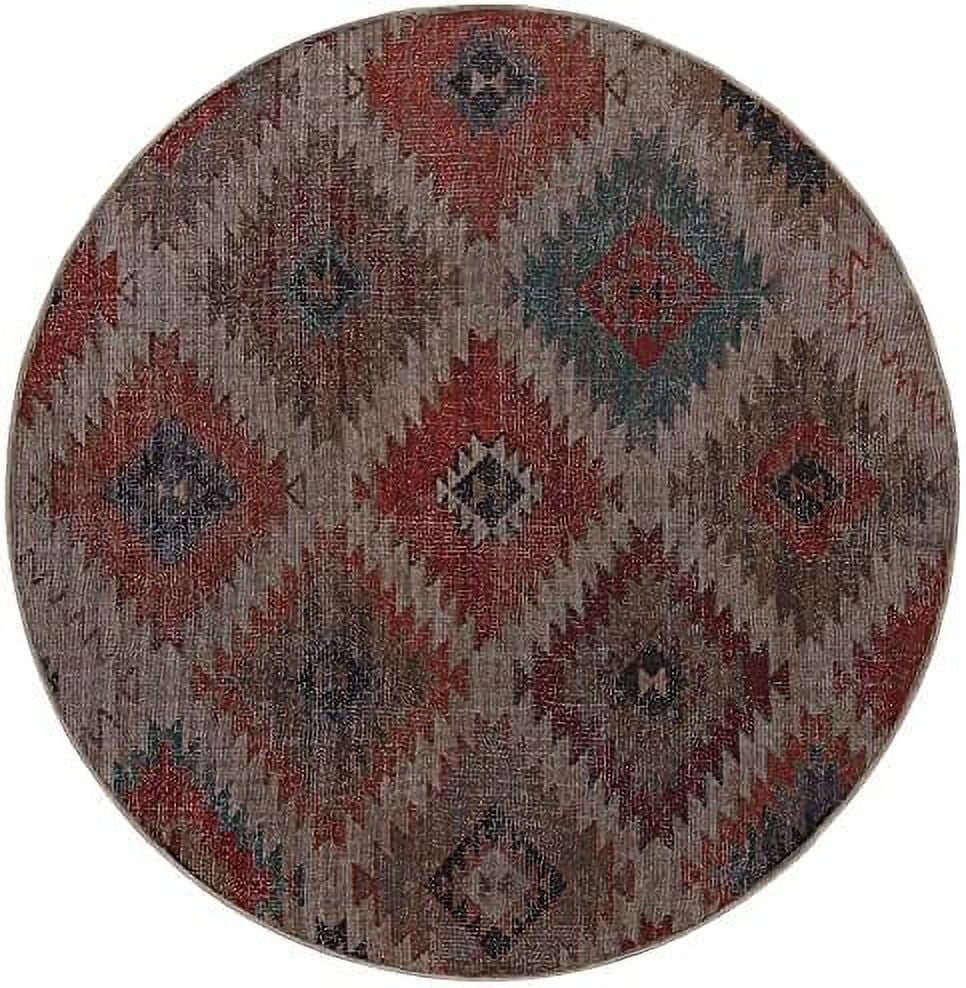 collection washable rug – 8 ft round rust red flatweave rug perfect for ...