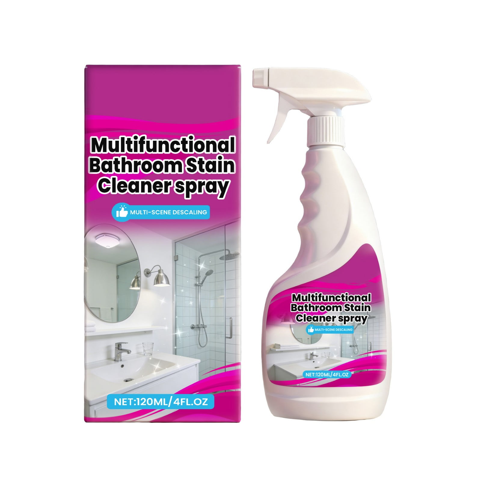 color Multifunctional Bathroom Stain Cleaner Spray, Toilet Cleaner And ...