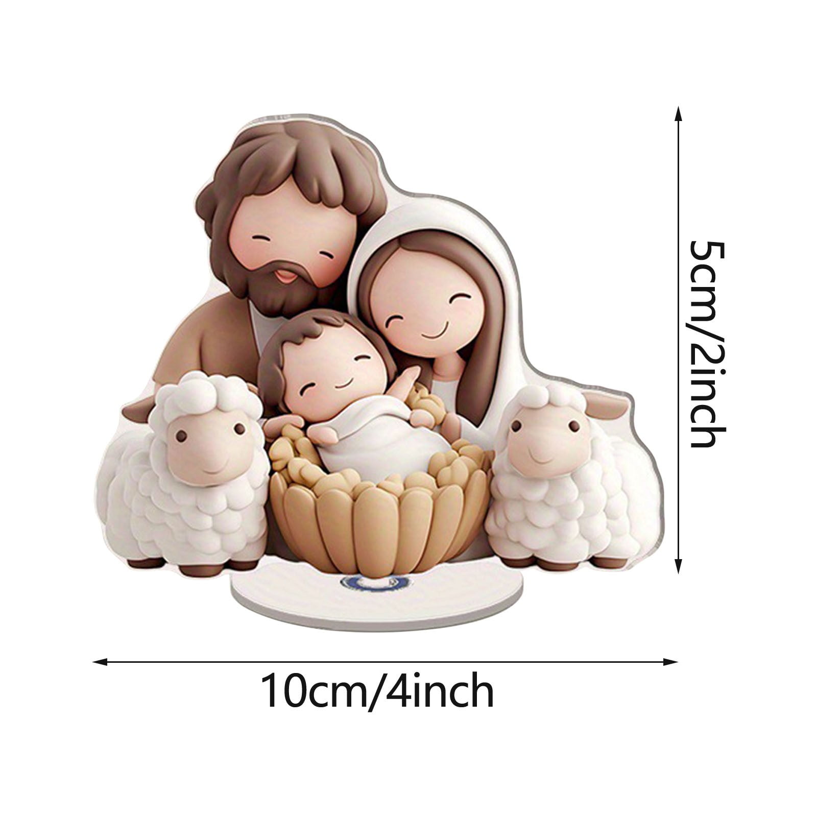 color Nativity Rotating Ornaments 2D Design For Christmas Decor ...