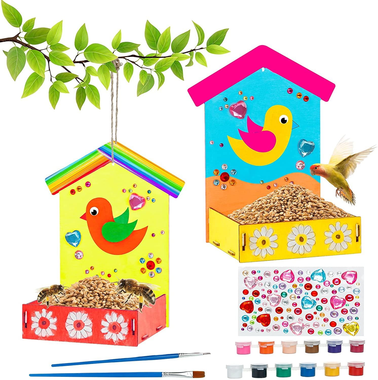 color Outdoor Feeder Kids Arts And Crafts Feeders For Outside Diy ...