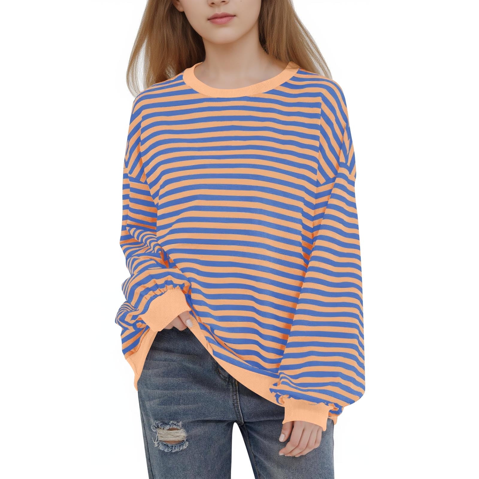 color Pullover Striped Hooded Brunch Shacket for Kids Girl Boy Fall ...