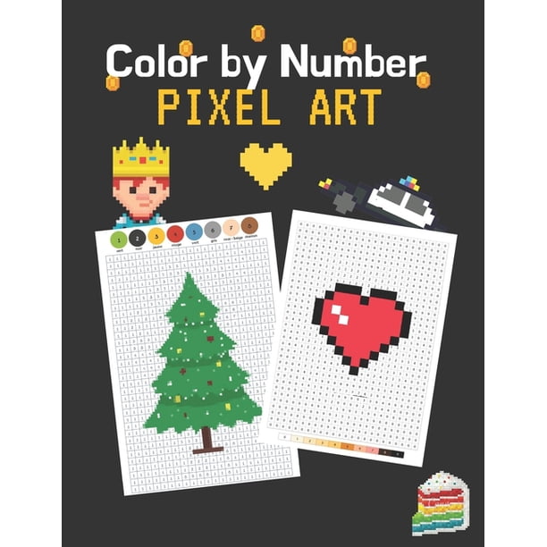 color by number Pixel art: book for Kids and Adults - pixelated ...