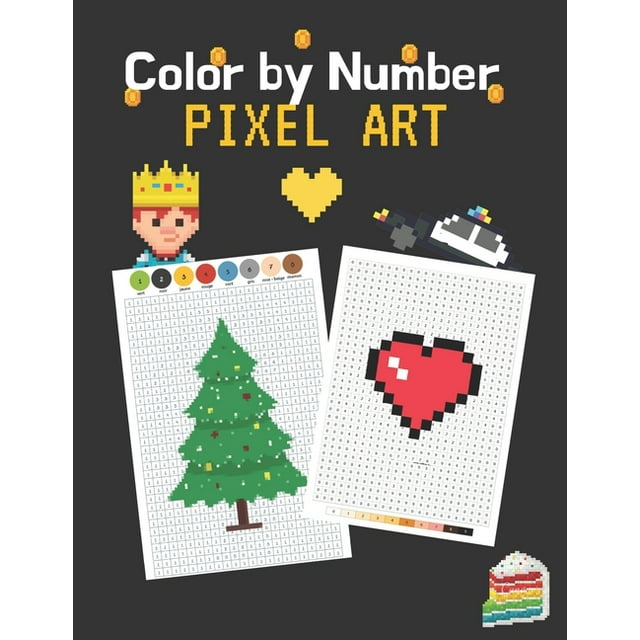 color by number Pixel art: book for Kids and Adults - pixelated ...