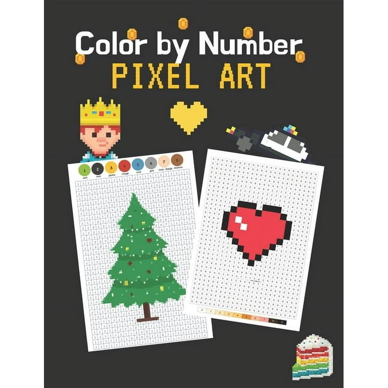 pixel coloring pages adults
