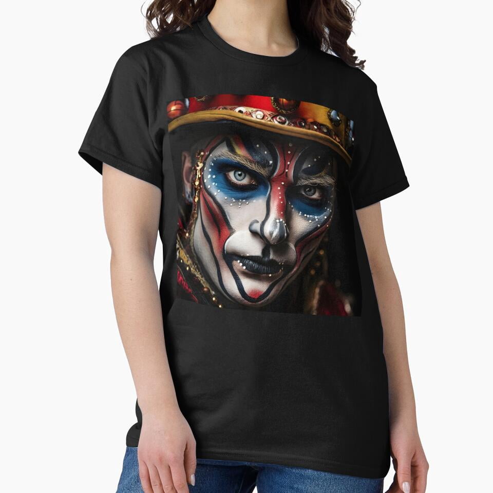 color head shot of a circus artist G4731, for Unisex – Extended Sizes ...