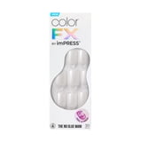colorFX by imPRESS Press-On Nails, No Glue Needed, White, Short Squoval ...