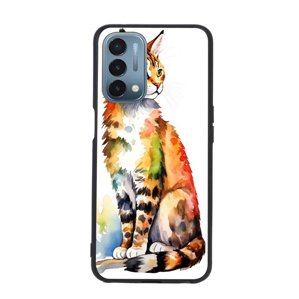 colorful-Chinese-Mountain-Cat-124 phone case for OnePlus Nord N200 5G ...