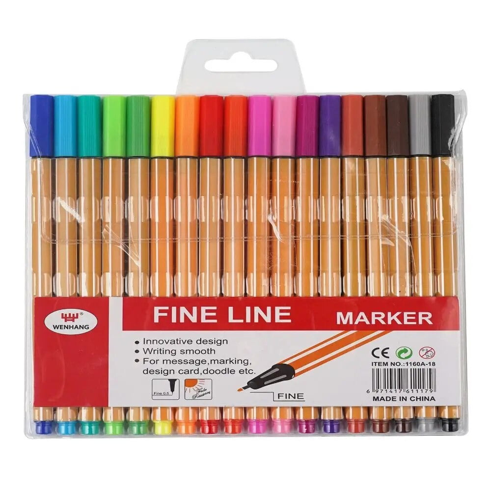 colorful Color Hook Line Pen Set Painting Fine Line Extremely Fine ...