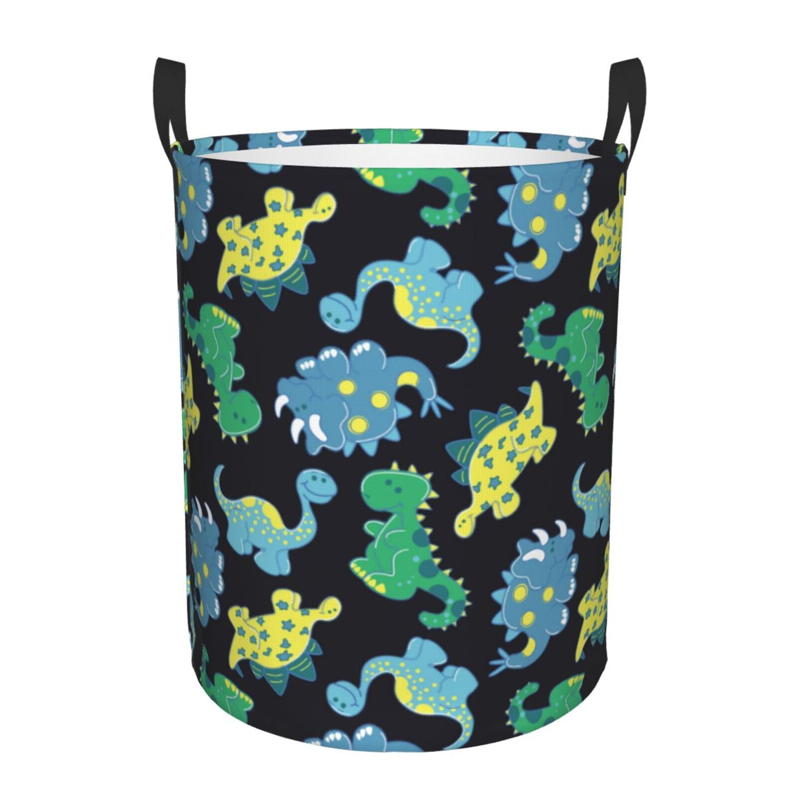 colorful Dinosaur Laundry Basket with Handles - Freestanding Laundry ...