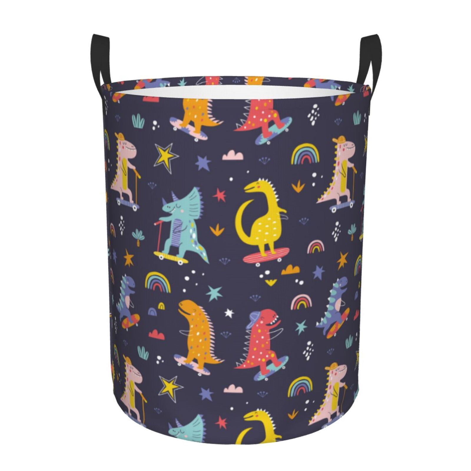 colorful Dinosaur rainbow Laundry Basket, Laundry Hamper Waterproof ...