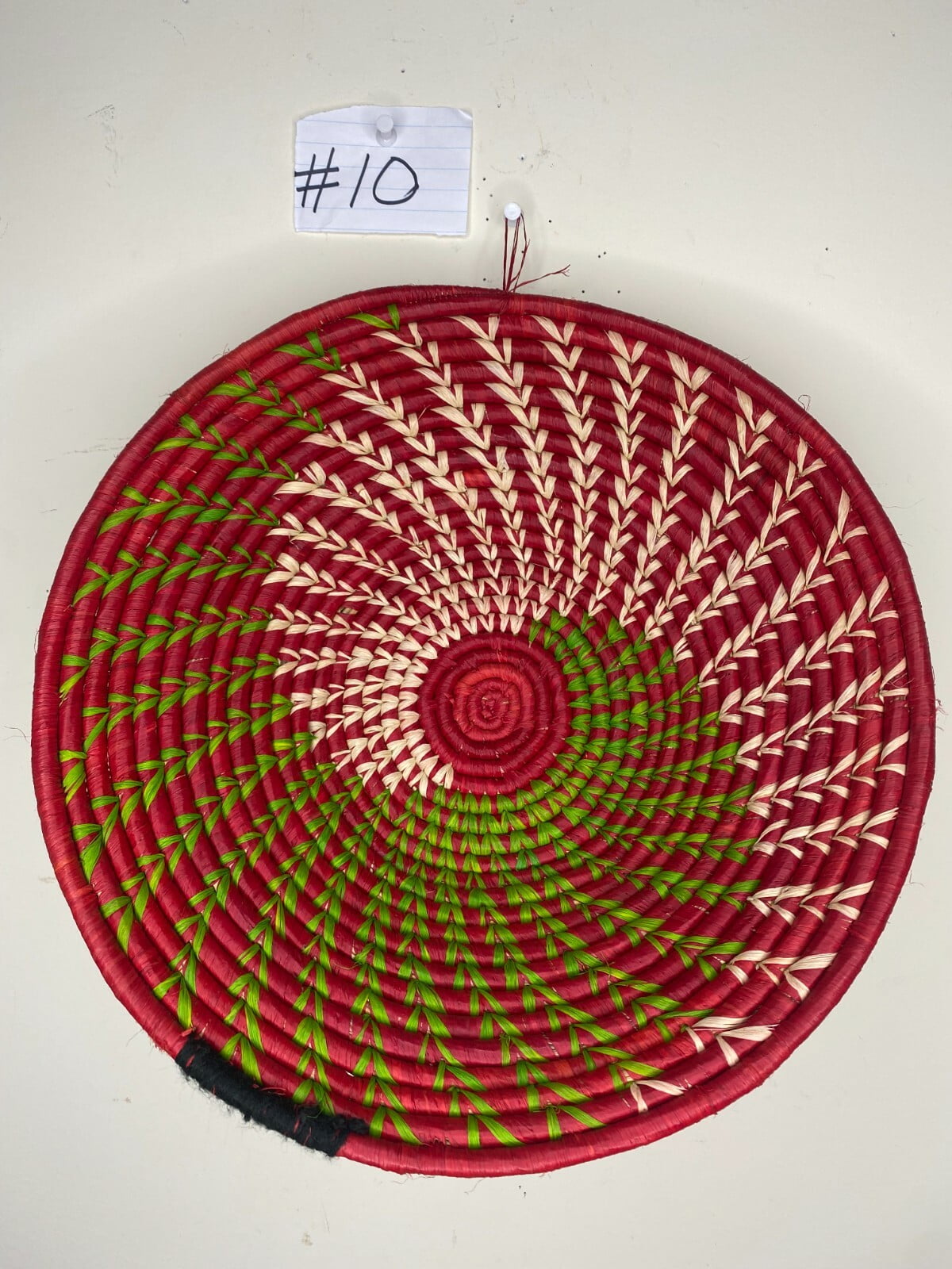 colorful Large 12" African Wall Basket, Rwanda baskets, African Woven ...