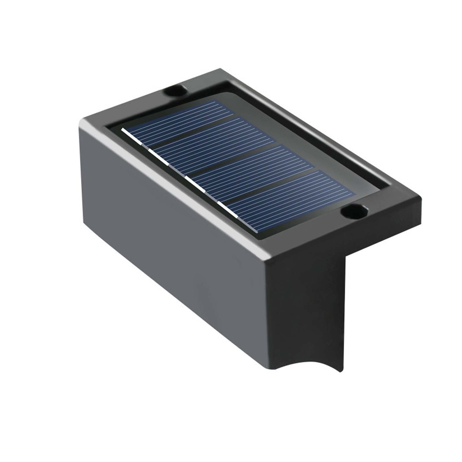 colorful Solar 7-Shaped Wall Lamp Outdoor Corner Fence Stair Railing ...