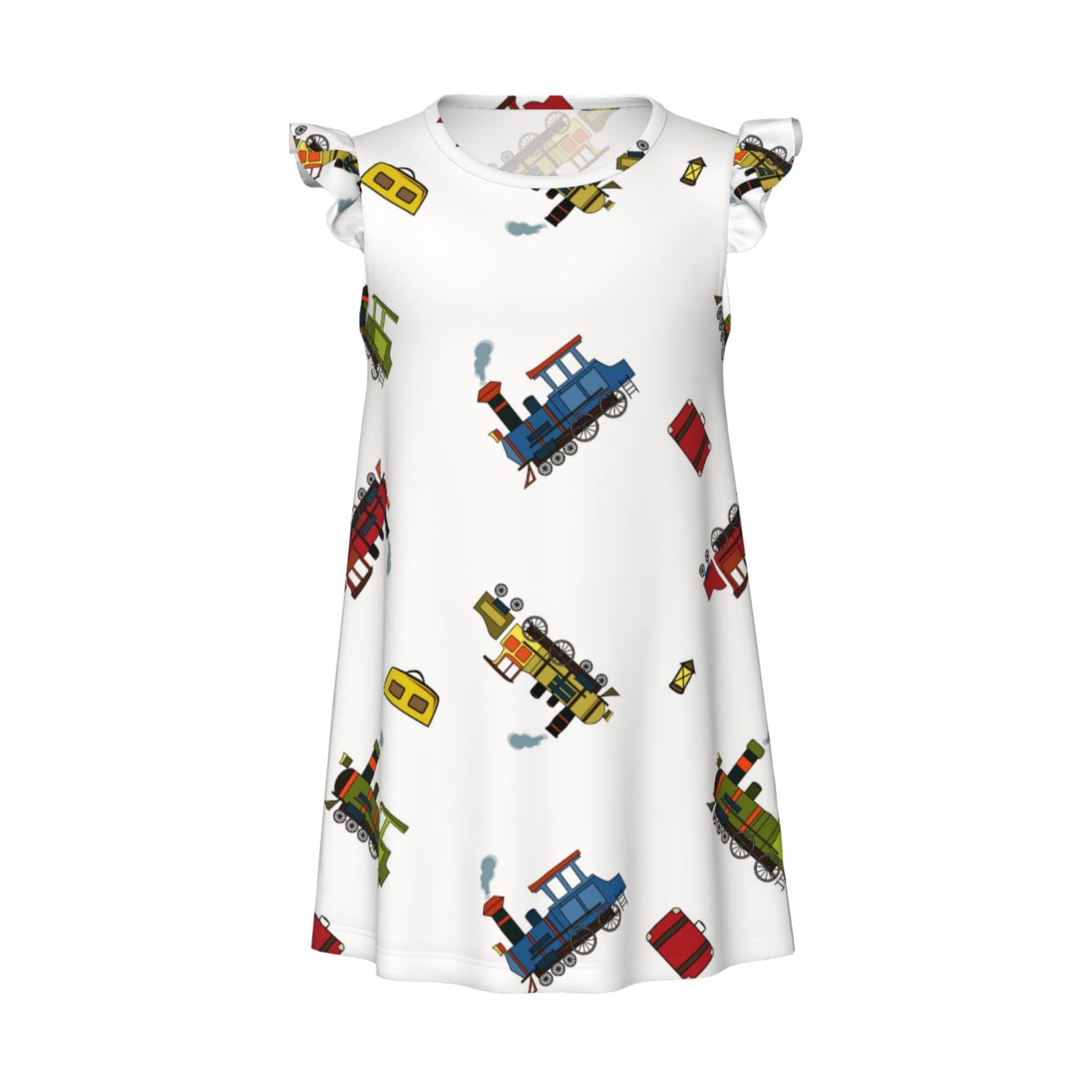 colorful Train Pattern Girls Nightgowns, Pajamas for Girls, Soft ...